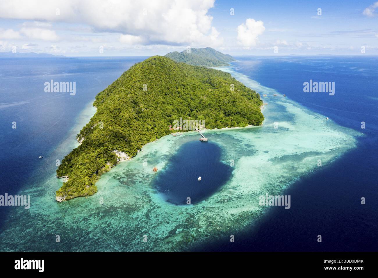 Aerial view Cape Kri, Raja Ampat, West Papua, Indonesia, Asia Stock ...