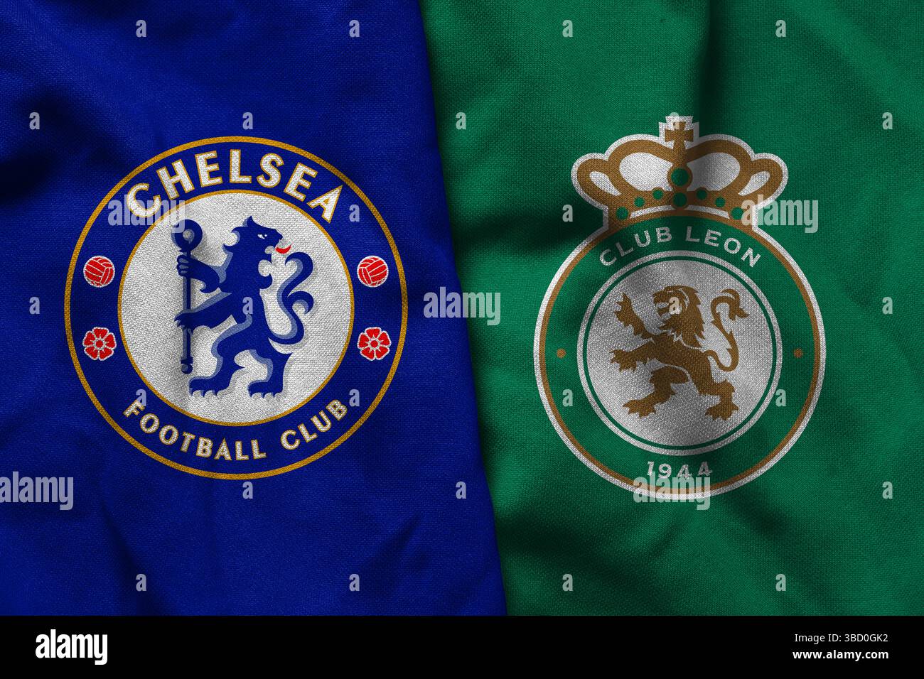 Pringsewu, Lampung; May 22, 2025; texture of Chelsea football club logo ...