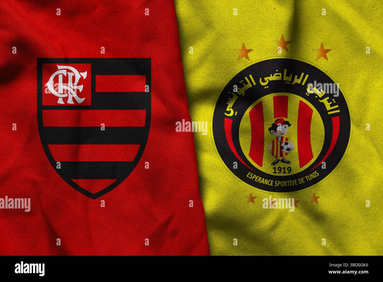 Pringsewu, Lampung; May 22, 2025; texture of Flamengo football club ...
