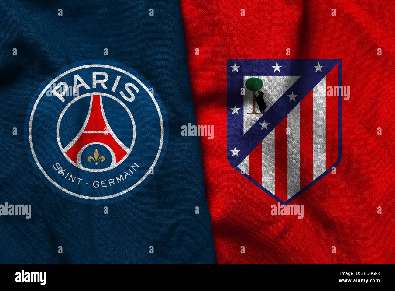 Pringsewu, Lampung; May 22, 2025; texture of PSG football club logo ...