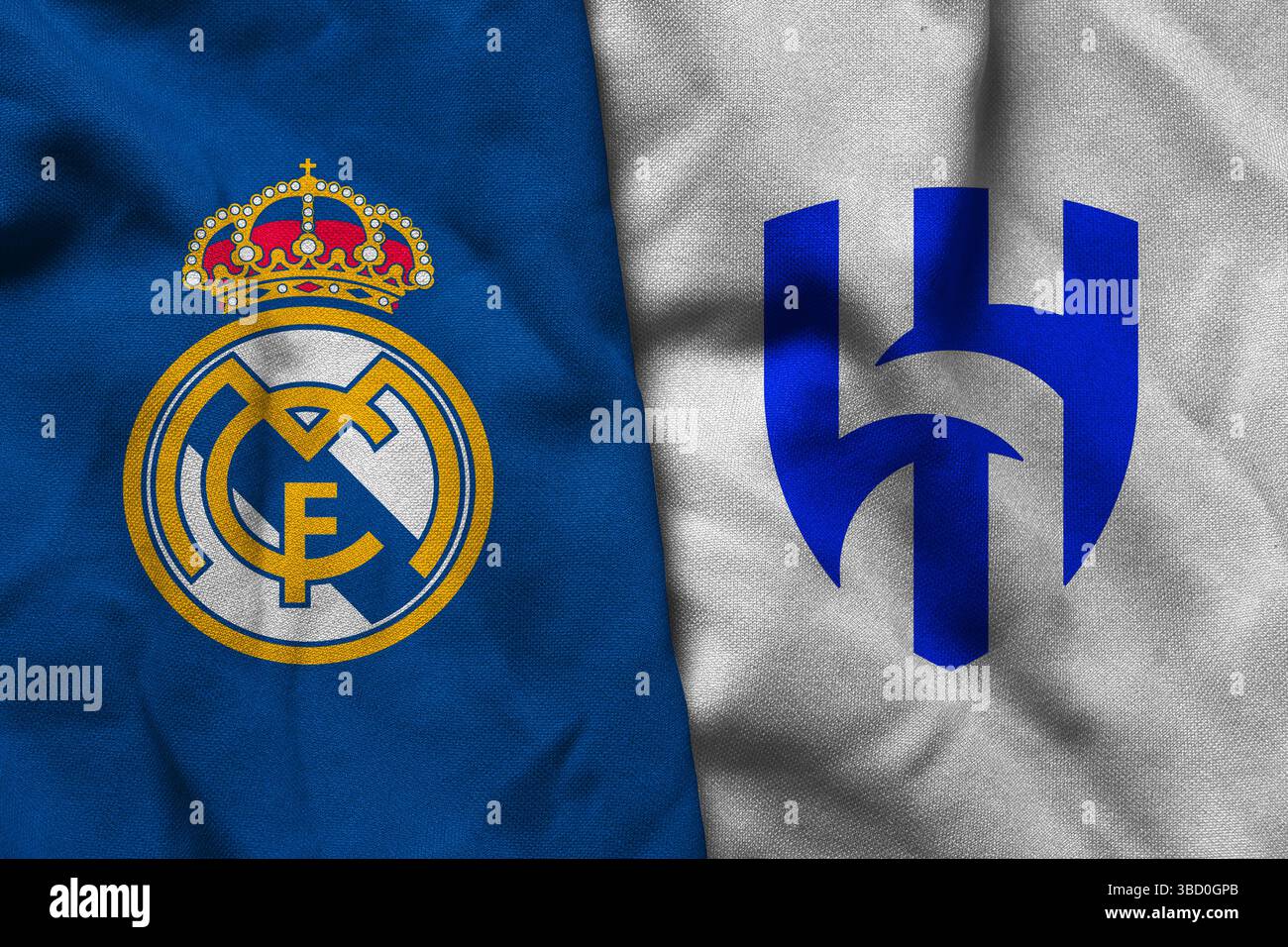 Pringsewu, Lampung; May 22, 2025; texture of Real Madrid football club ...