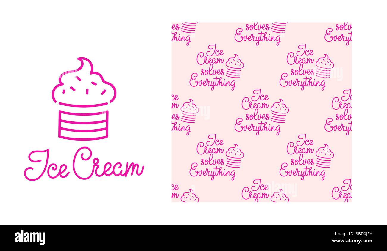 Creative ice cream logo design featuring fun phrase and playful ...