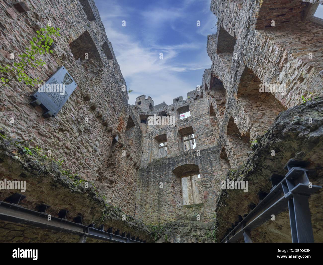 Auerbach Castle on the Bergstrasse, castle ruins, Bensheim, Hesse ...
