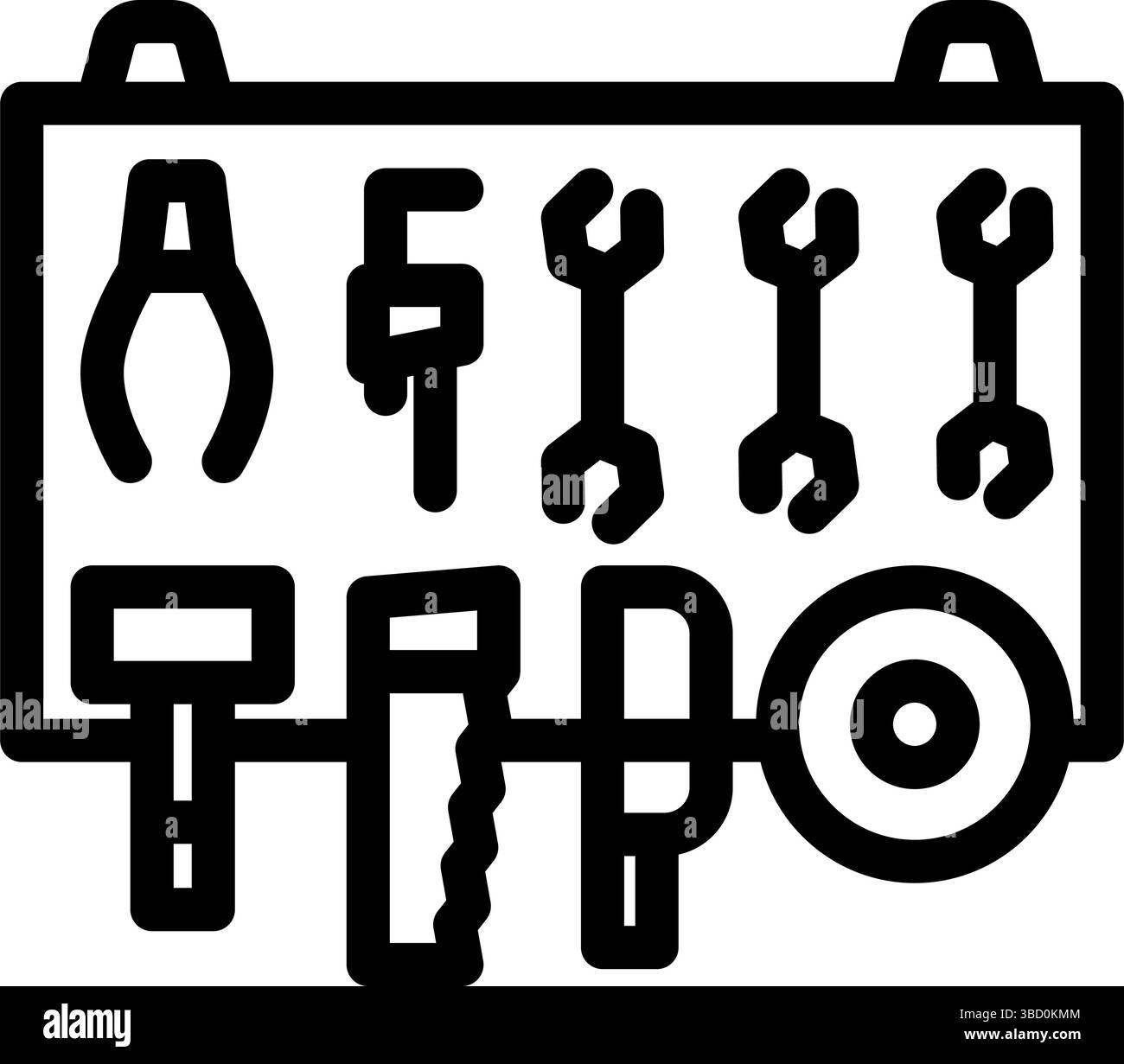 wall mounted tool rack line icon vector illustration Stock Vector Image ...