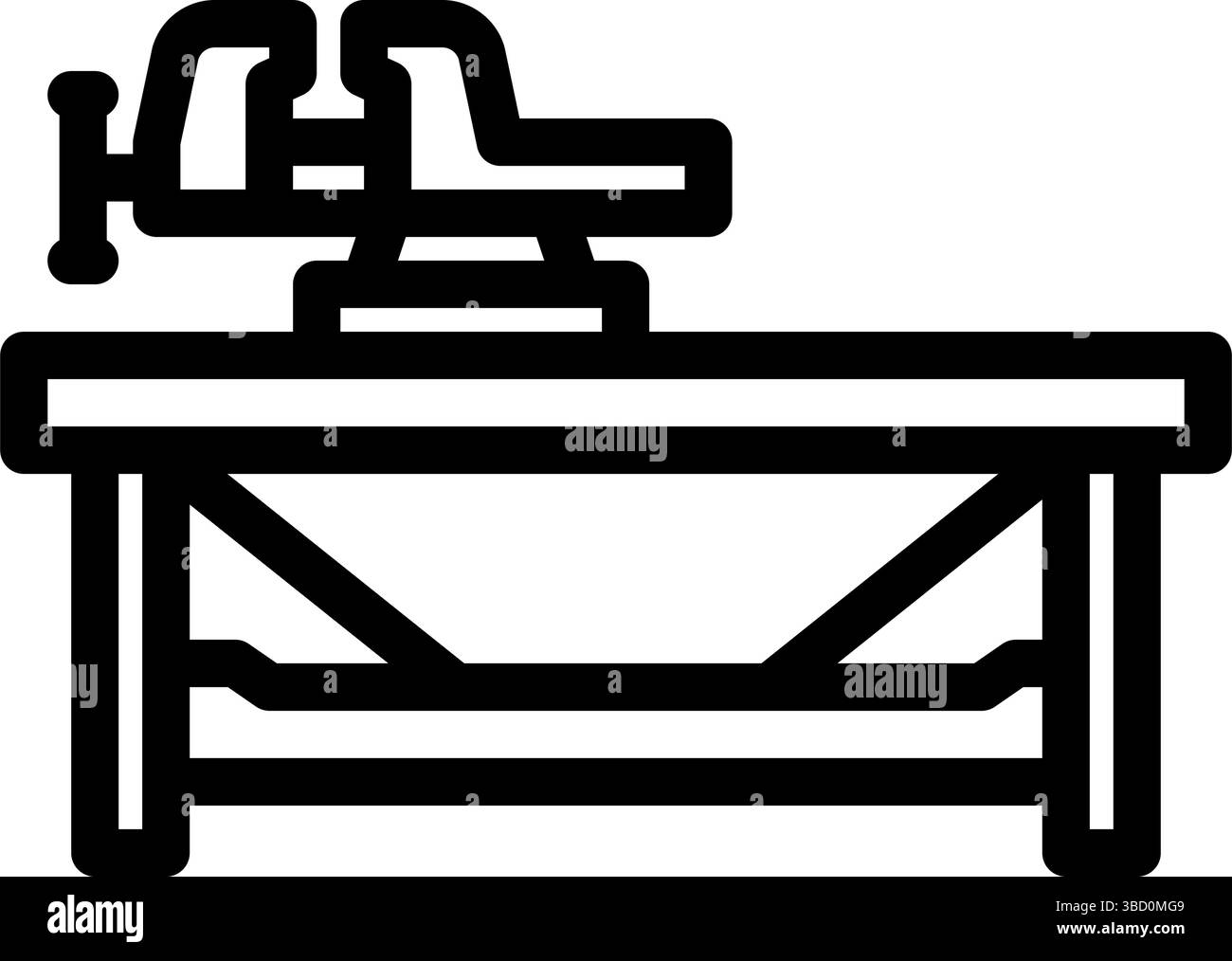 workbench vice clamp garage line icon vector. workbench vice clamp ...