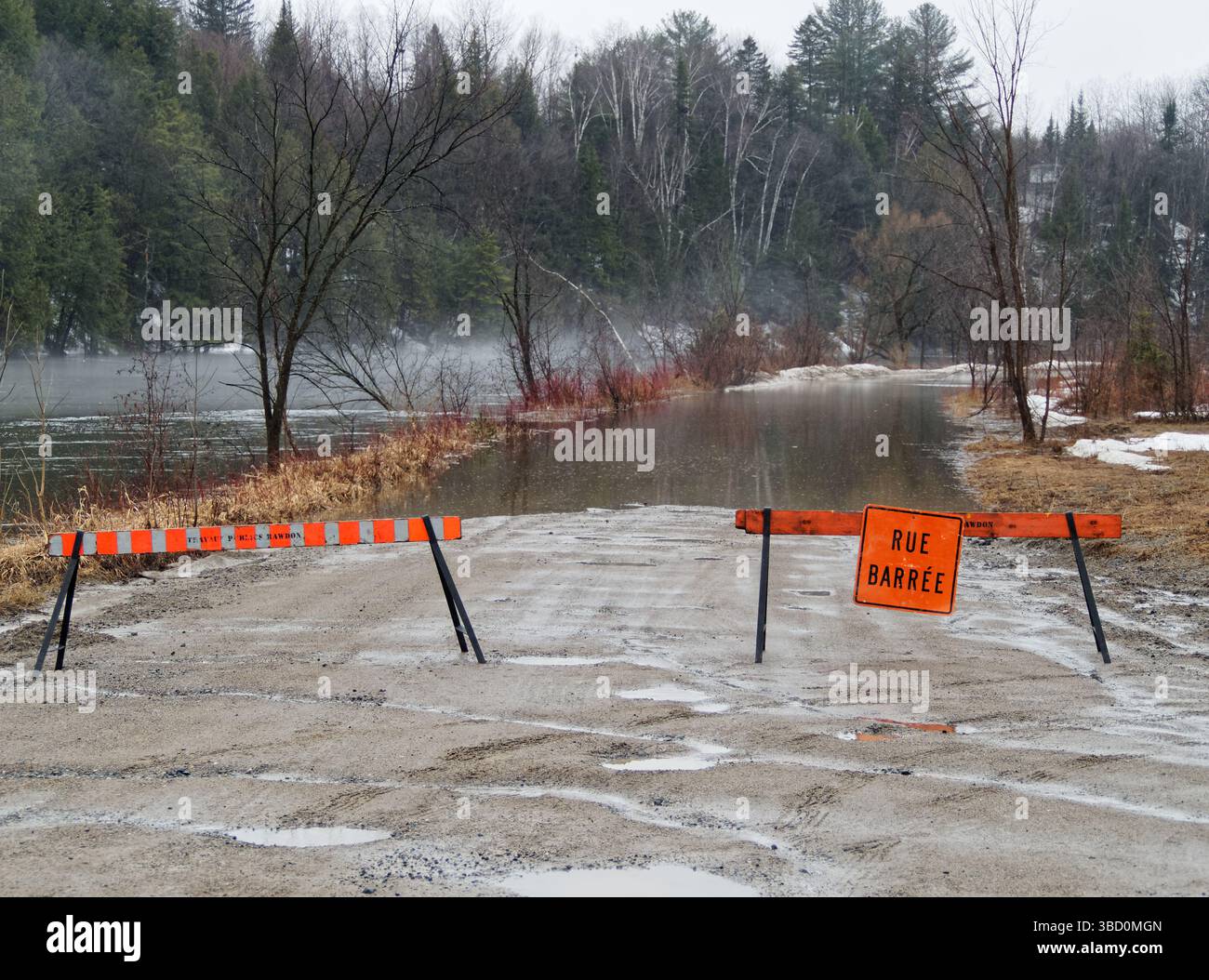 Flooded dirt road in hi-res stock photography and images - Alamy