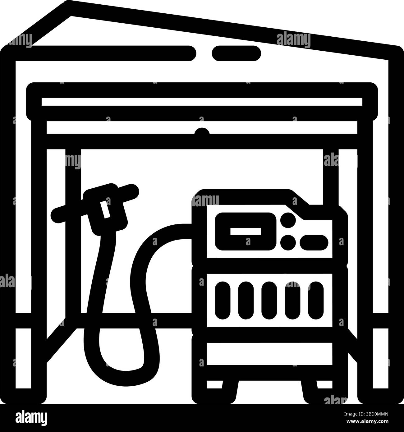 welding station garage line icon vector. welding station garage sign ...