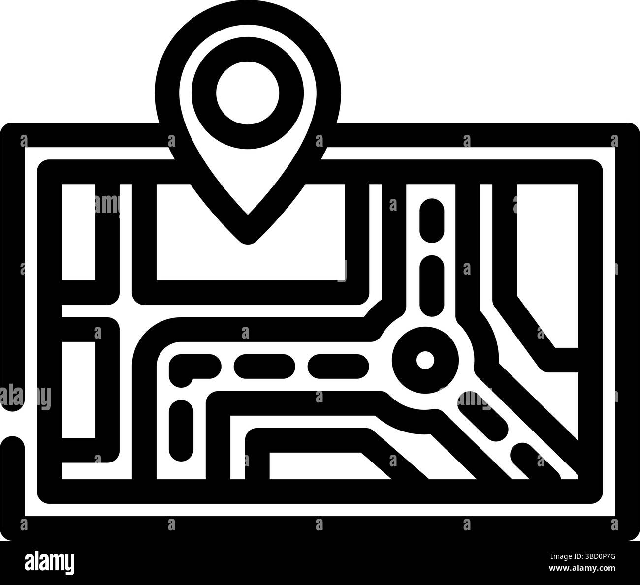 map directions information line icon vector illustration Stock Vector ...