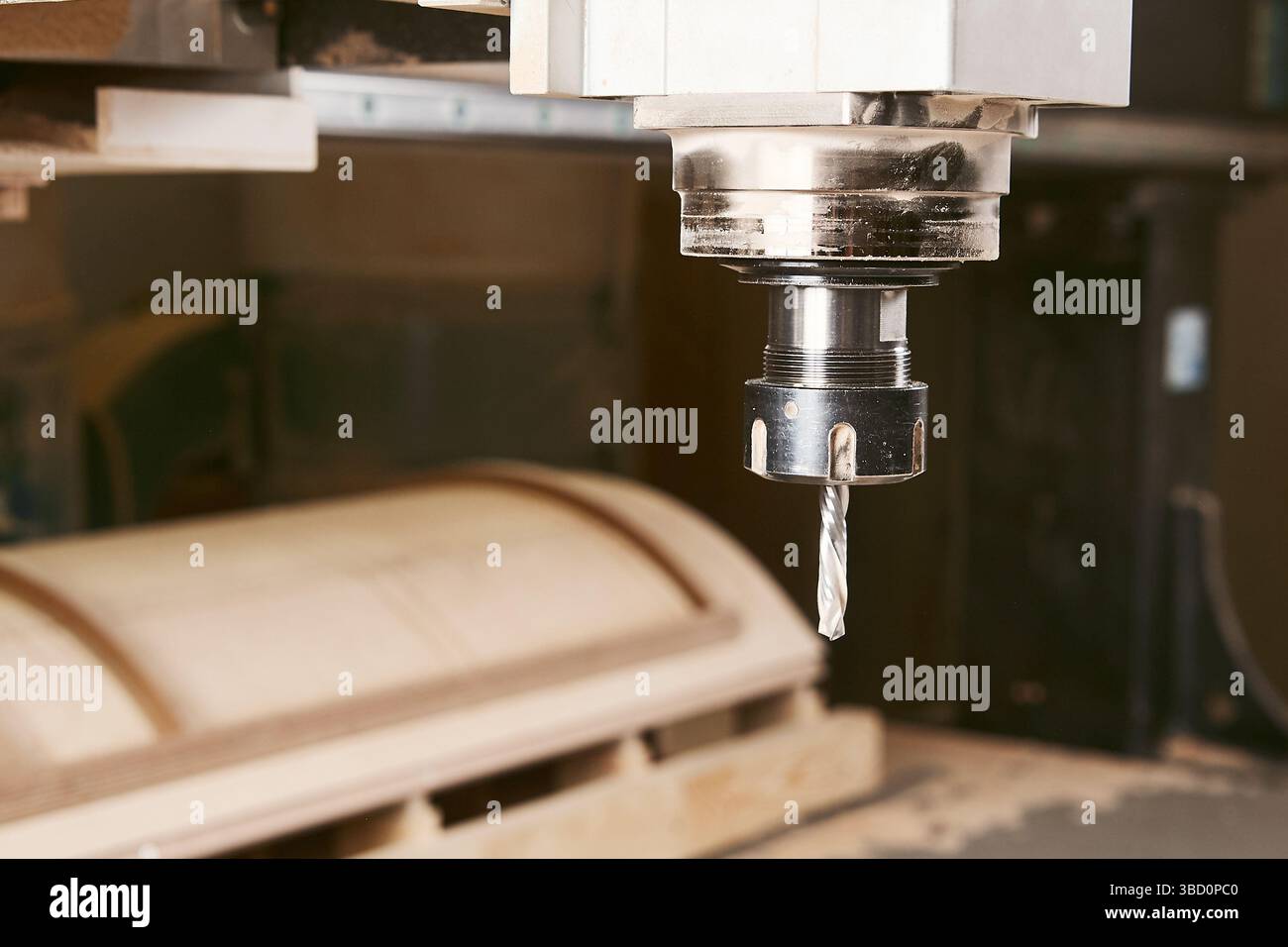 Cutting wood using a machine with numerical control. Cnc tool Stock ...