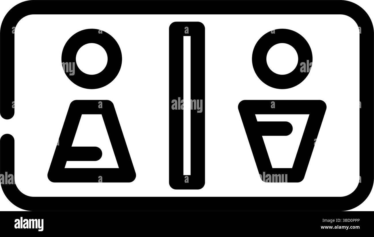 restroom information line icon vector illustration Stock Vector Image ...