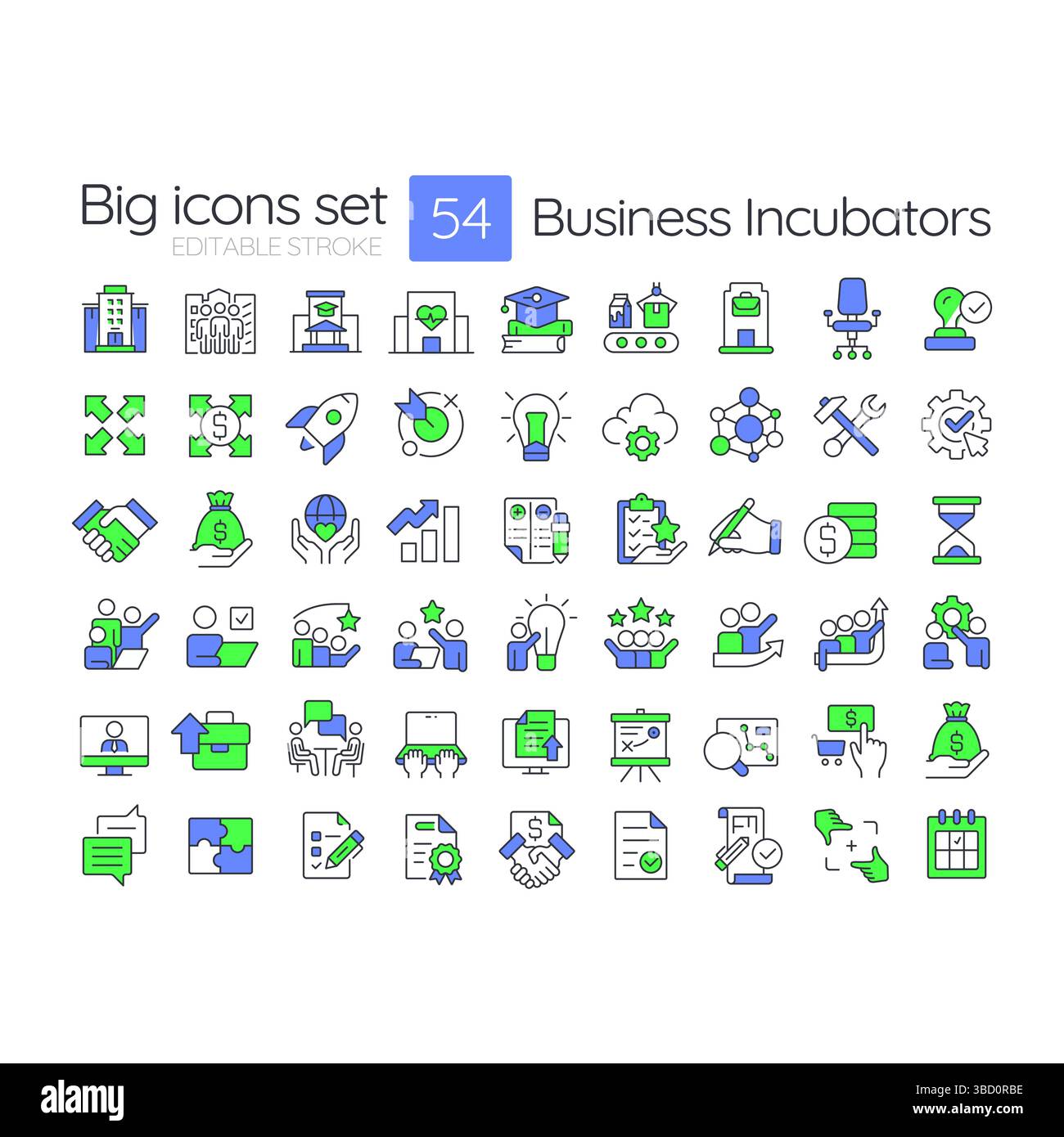 Business incubators line color icons set Stock Vector Image & Art - Alamy