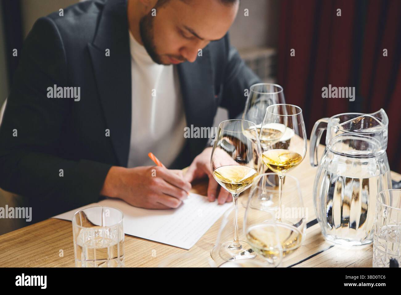Sommelier examination to get certificate professional work of ...