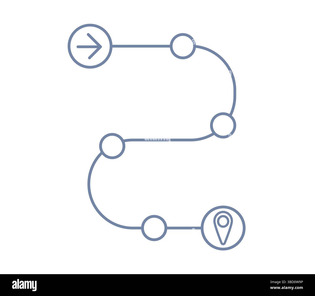 Road map product development chronology plan, strategy direction icon ...