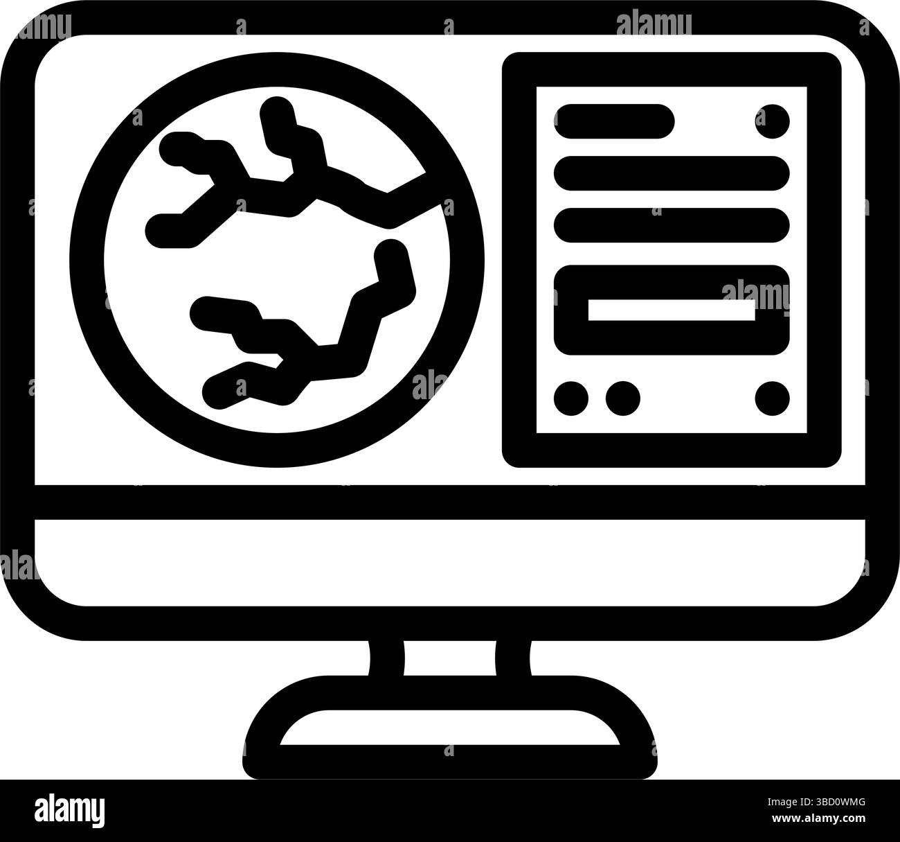 retina examination optometry vision line icon vector illustration Stock ...