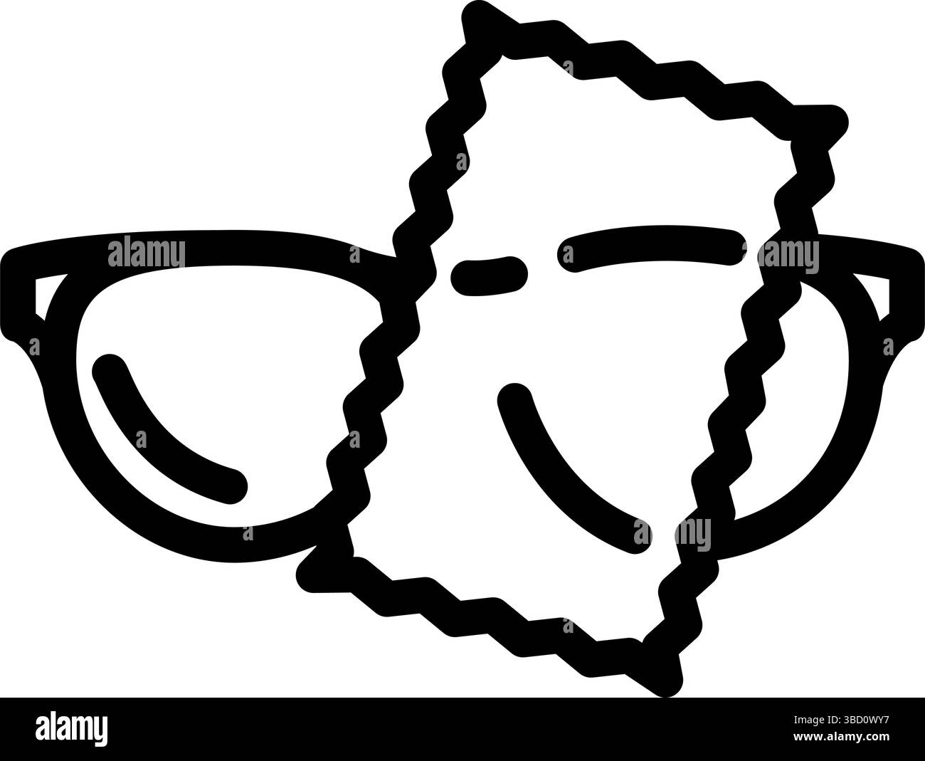 lens cleaning cloth optometry vision line icon vector illustration ...