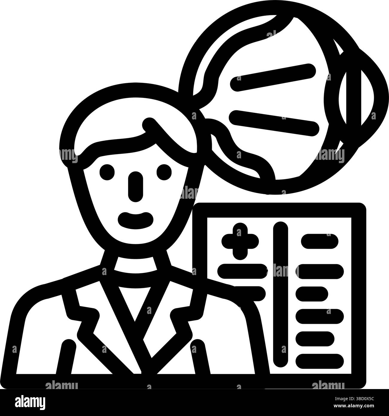 Vision acuity line icon Cut Out Stock Images & Pictures - Alamy