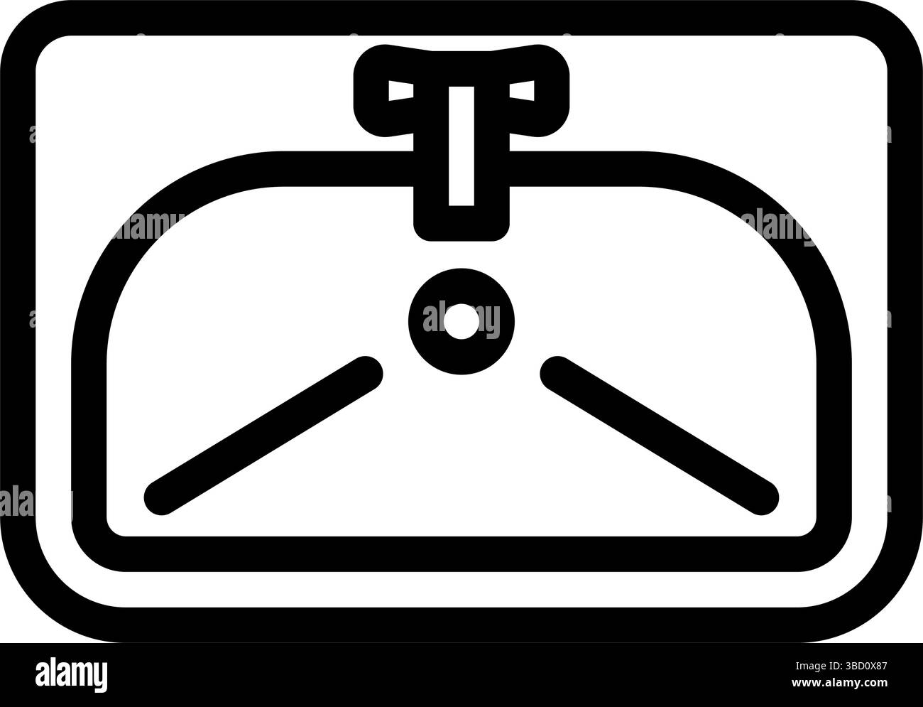 bathroom sink line icon vector illustration Stock Vector Image & Art ...