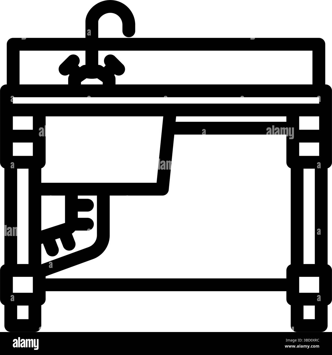 utility sink line icon vector illustration Stock Vector Image & Art - Alamy