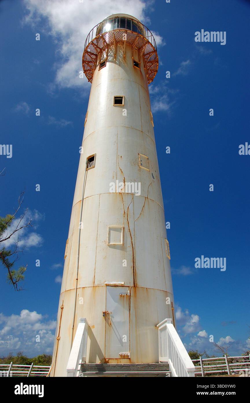 Historic Bahamian-style lighthouse on Grand Turk Island with panoramic ...