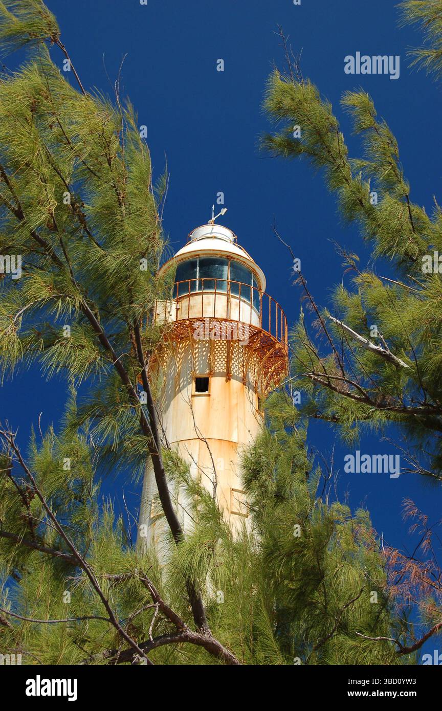 Historic Bahamian-style lighthouse on Grand Turk Island with panoramic ...