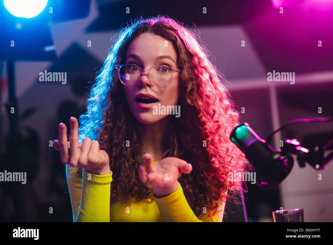 Popular female streamer recording hi-res stock photography and images ...