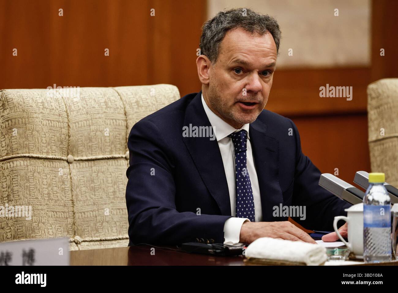 Dutch Foreign Minister Caspar Veldkamp speaks during a meeting with ...