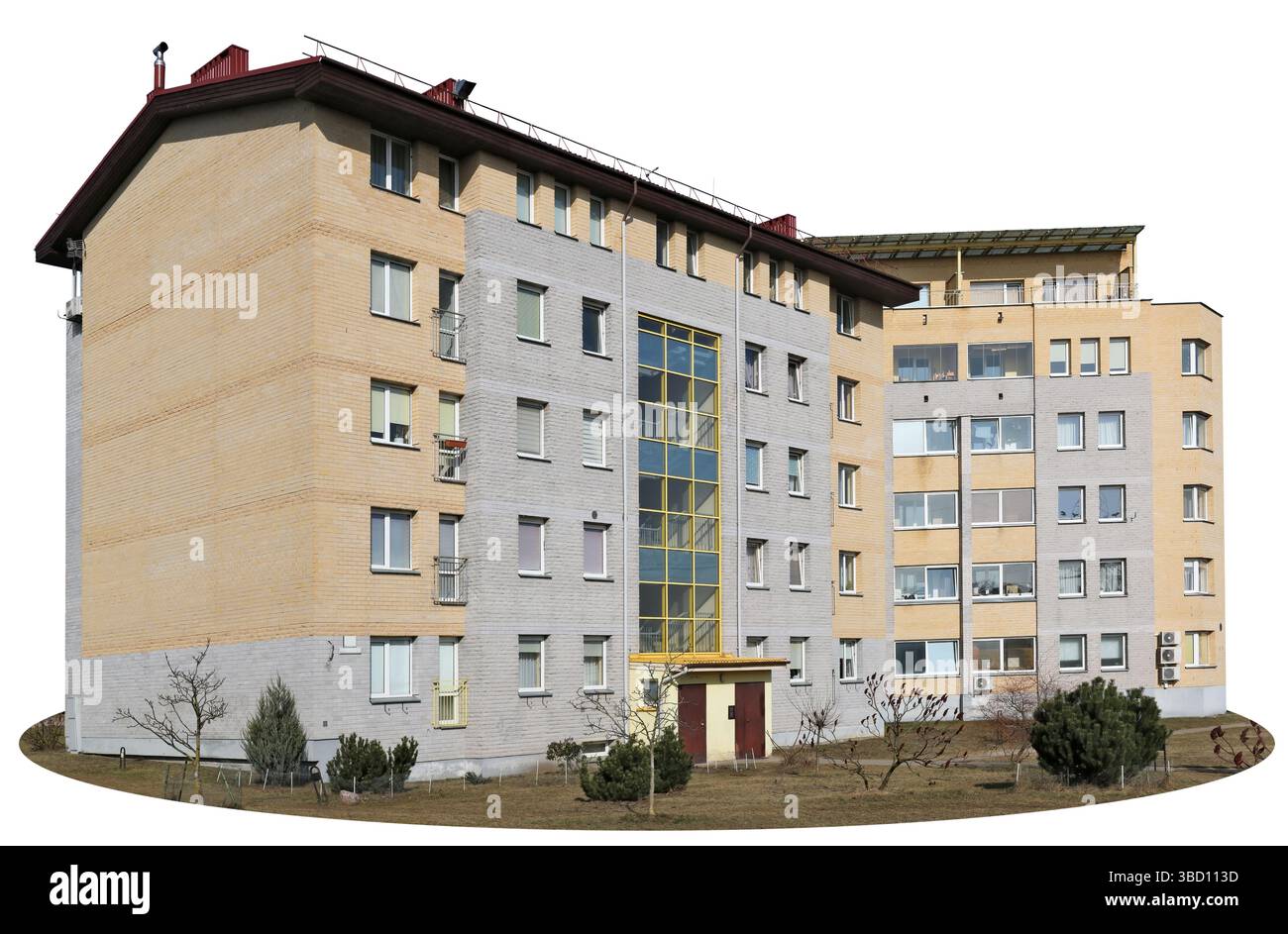 Modern building ceramic roof Cut Out Stock Images & Pictures - Alamy