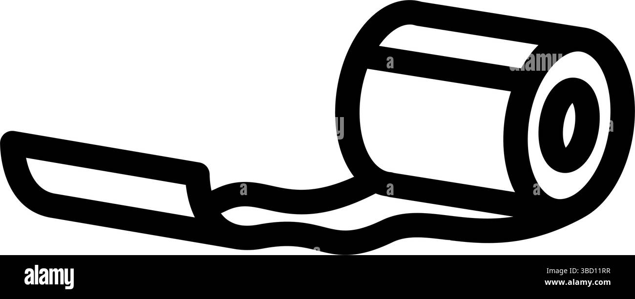 unrolling toilet paper line icon vector illustration Stock Vector Image ...