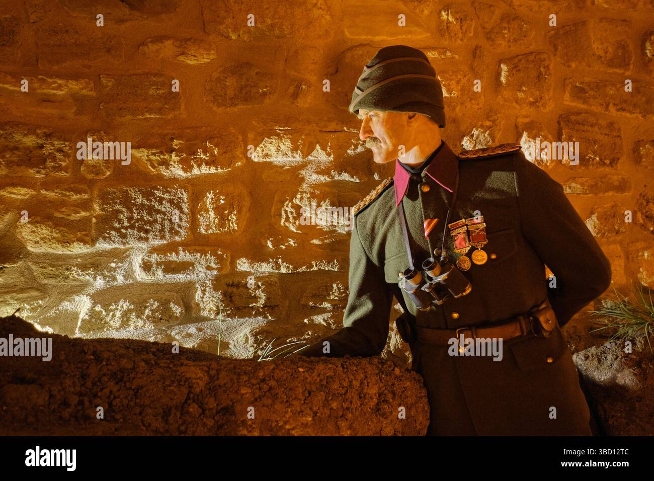 A diorama, recreation, figure of the Turkish leader, Ataturk, during ...