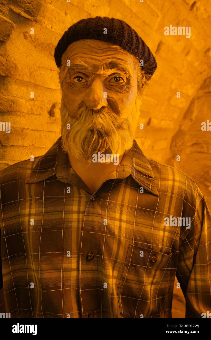 A diorama, figure, recreation of a typical civilian, citizen during WWI ...