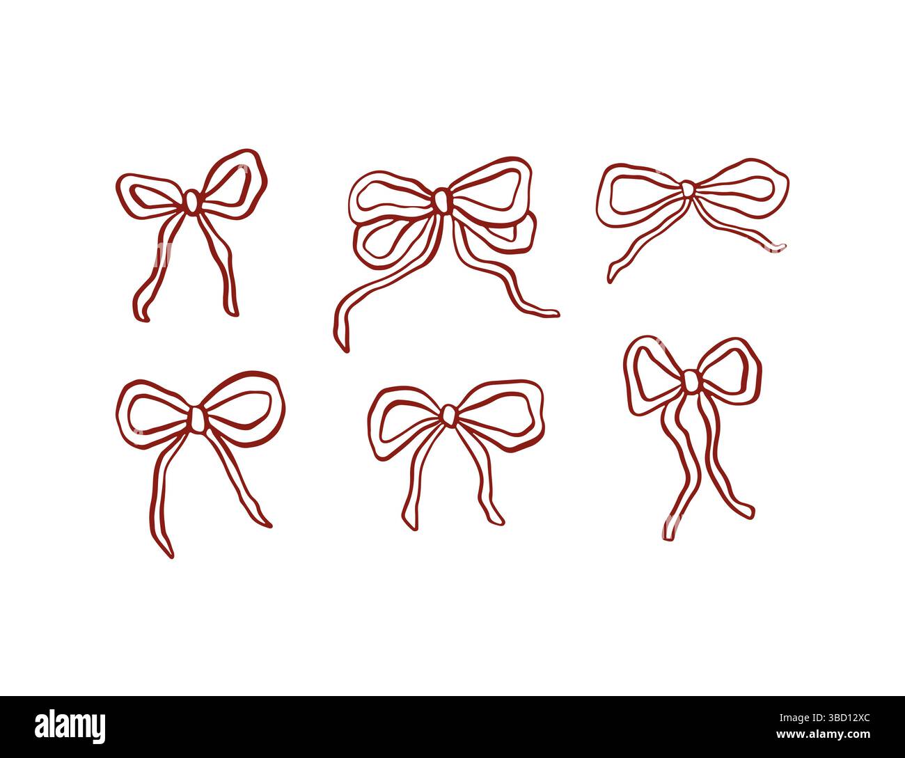Hand drawn charming ribbon bows Stock Vector Image & Art - Alamy