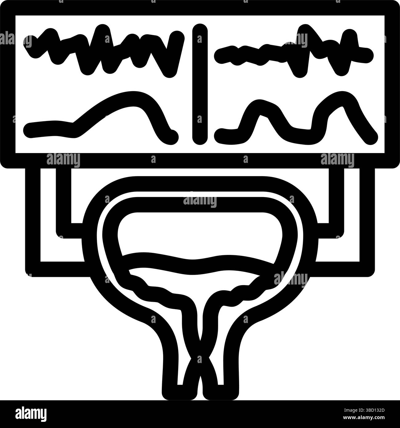 urodynamic testing urology line icon vector illustration Stock Vector ...