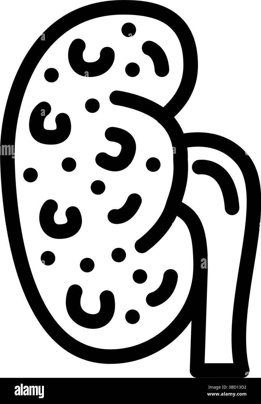 renal failure urology line icon vector. renal failure urology sign ...