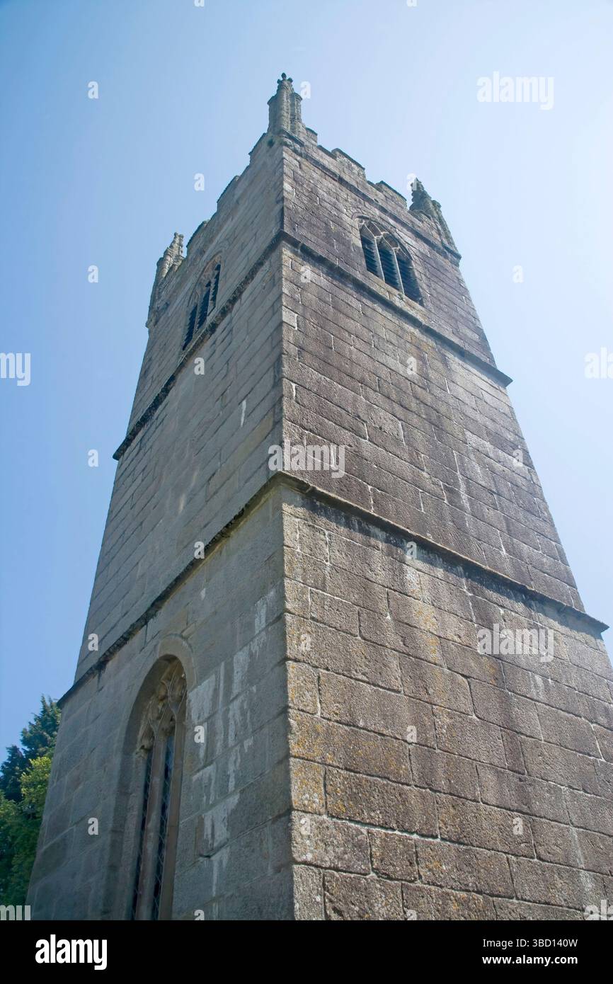 the church tower in St Anthony in meneage Cornwall Stock Photo - Alamy