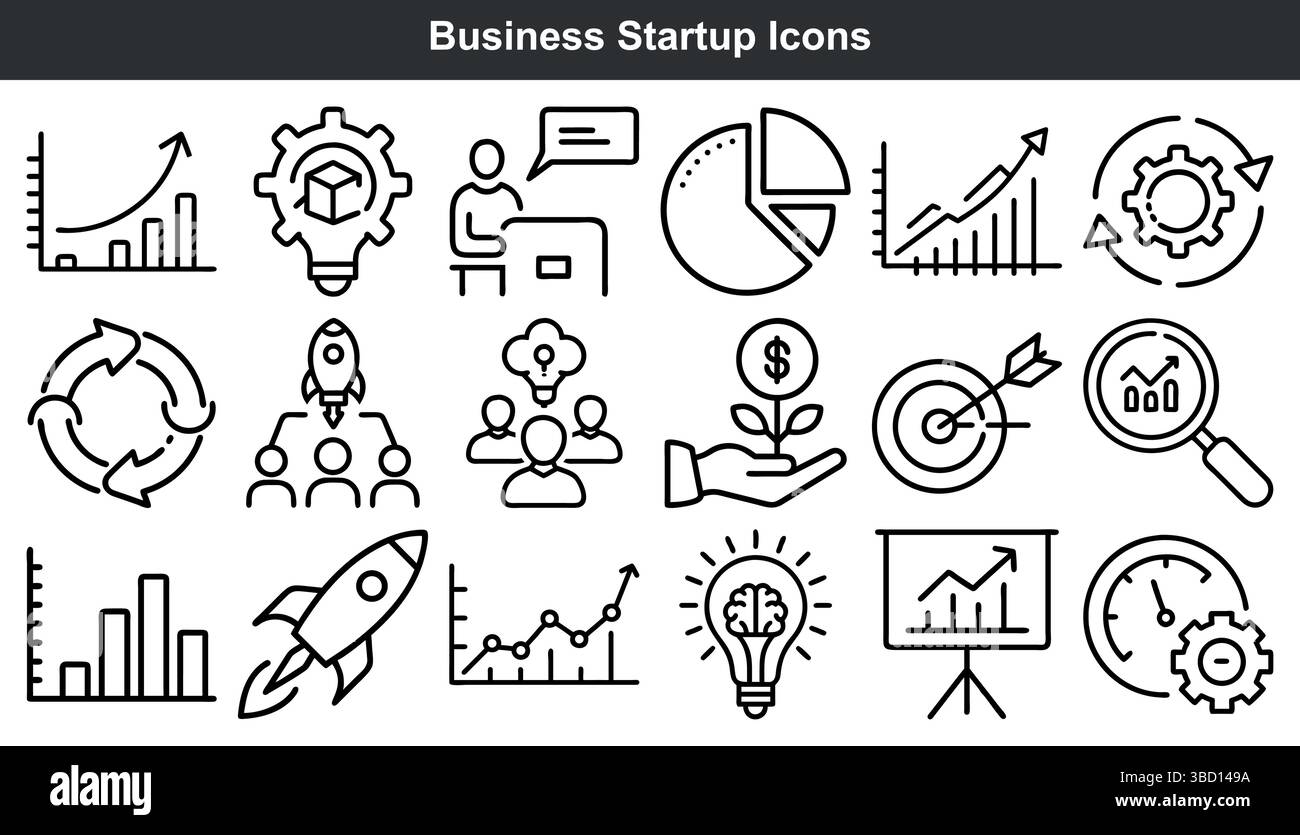 Growth planning icons Stock Vector Images - Alamy