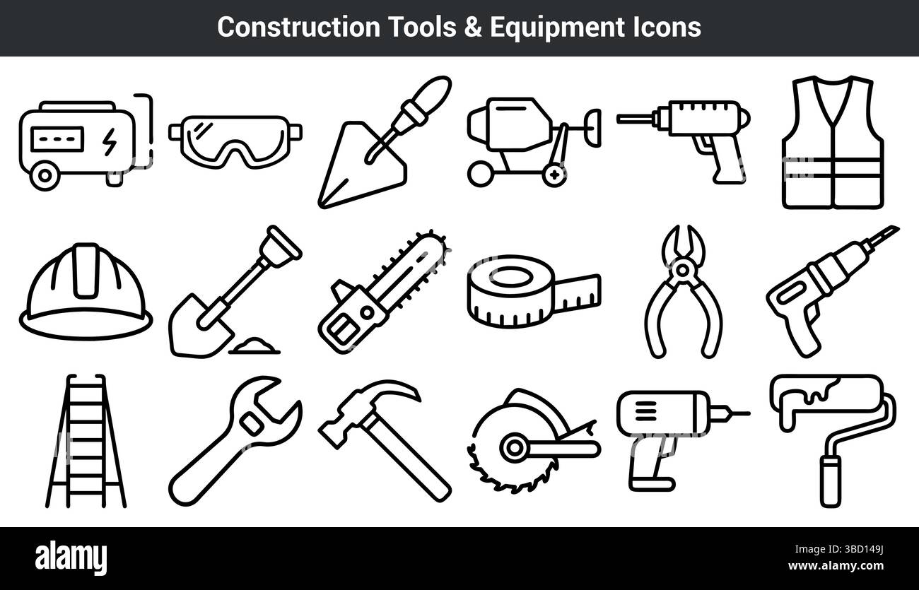 Hand tools industrial Stock Vector Images - Alamy