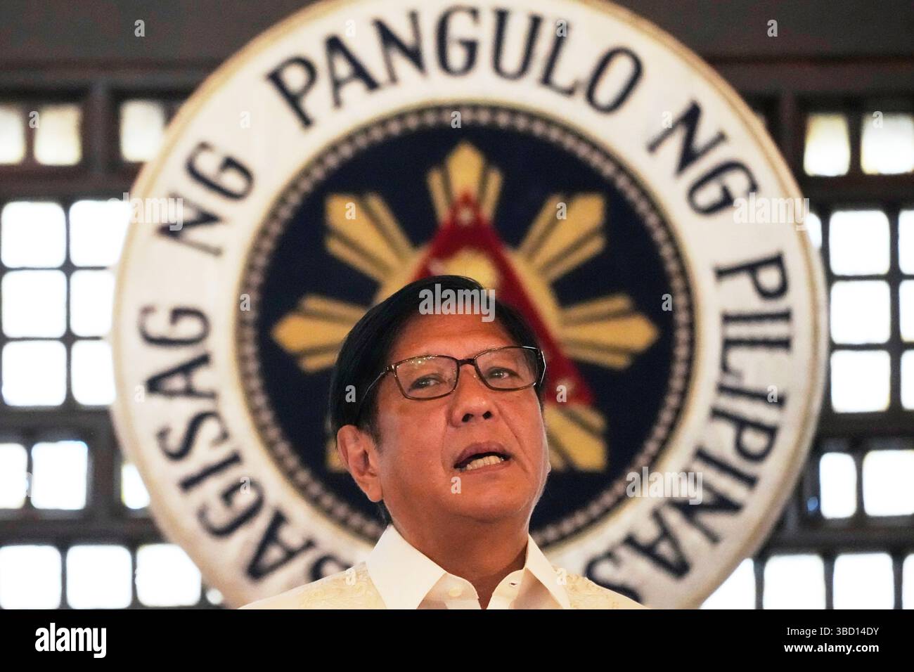 Philippine President Ferdinand Marcos Jr. speaks during the ...