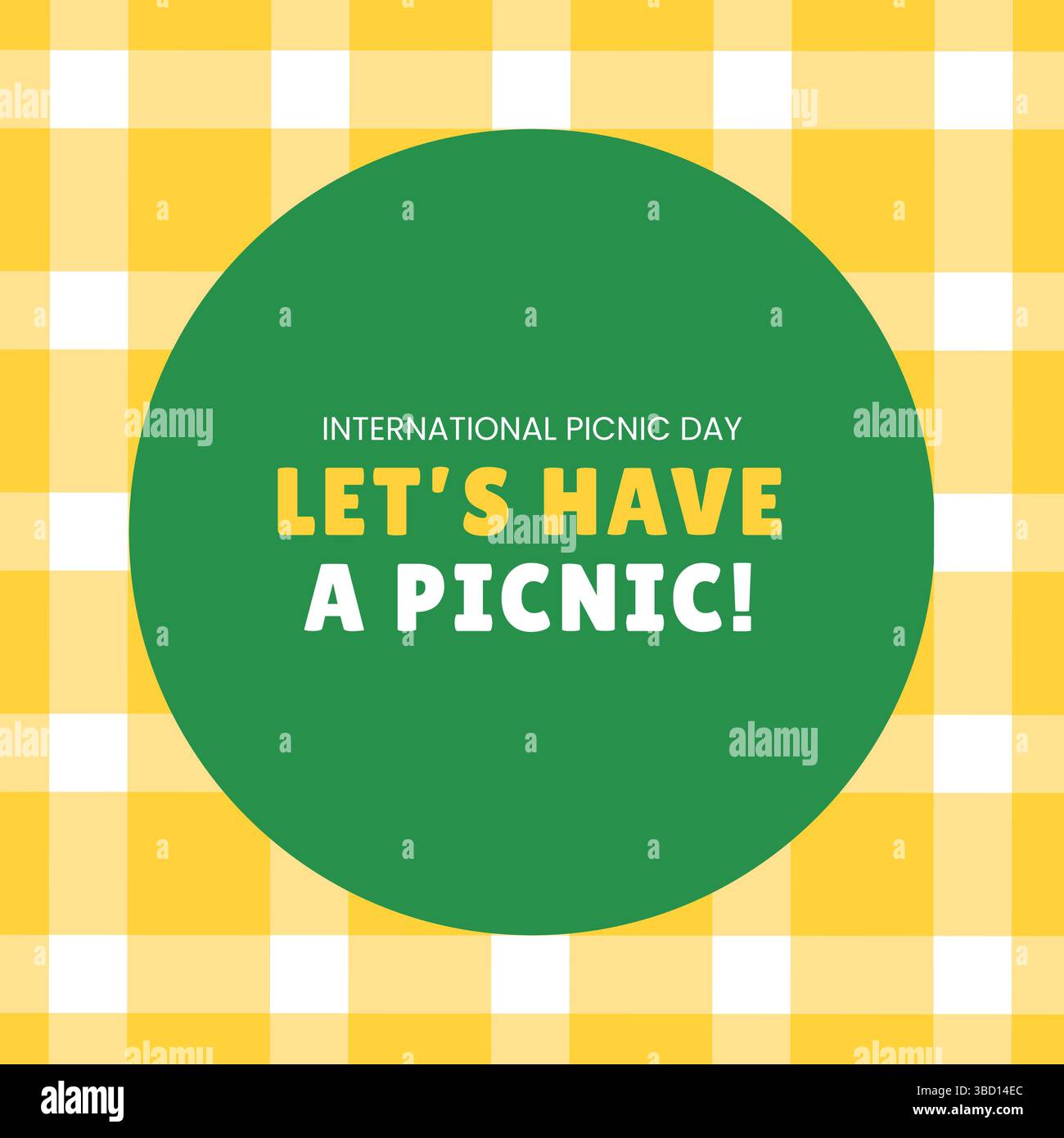 International Picnic Day Design with Food, Blanket, and Nature Scene ...