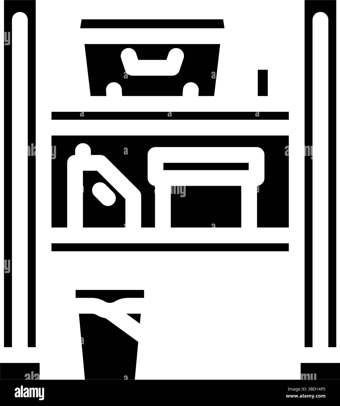 garage storage shelves glyph icon vector illustration Stock Vector ...