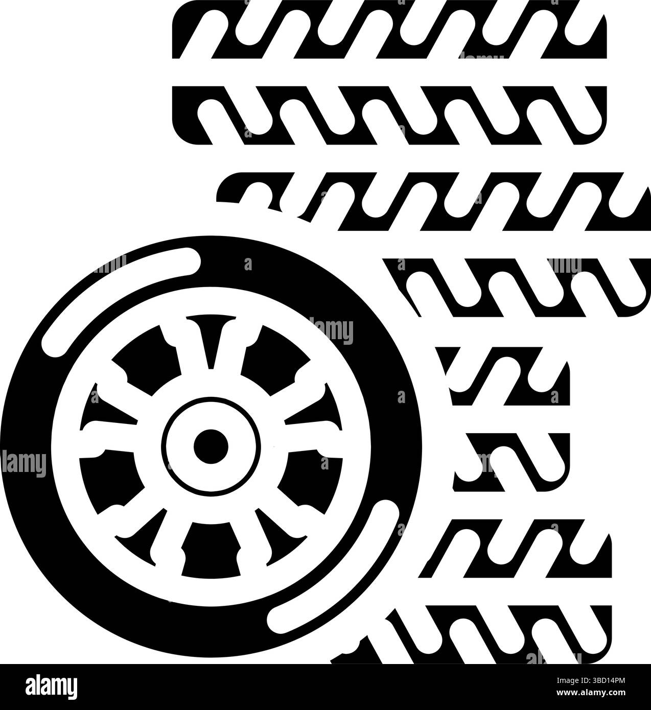 spare tires stacked garage glyph icon vector illustration Stock Vector ...