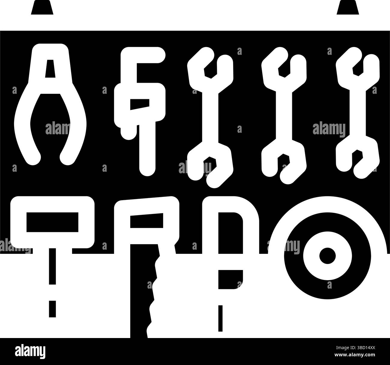 wall mounted tool rack glyph icon vector illustration Stock Vector ...