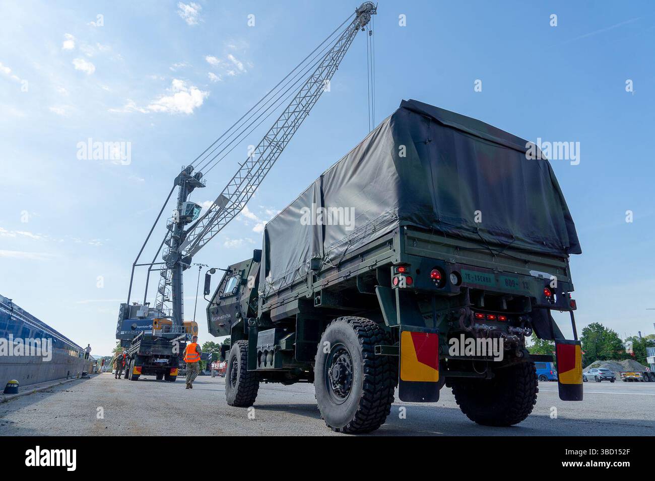 A U.S. Army Light Medium Tactical Vehicle (LMTV) assigned to the 7th ...
