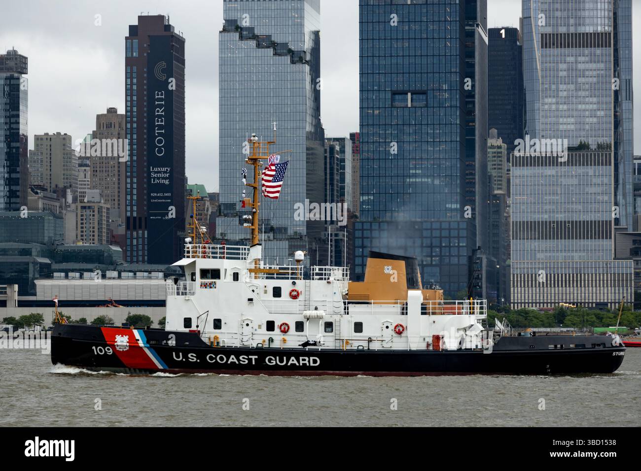 The Bay-class cutter USCGC Sturgeon Bay (WTGB 109), assigned to Special ...