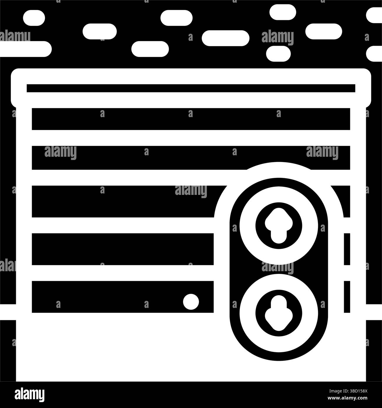 garage door remote control glyph icon vector illustration Stock Vector ...