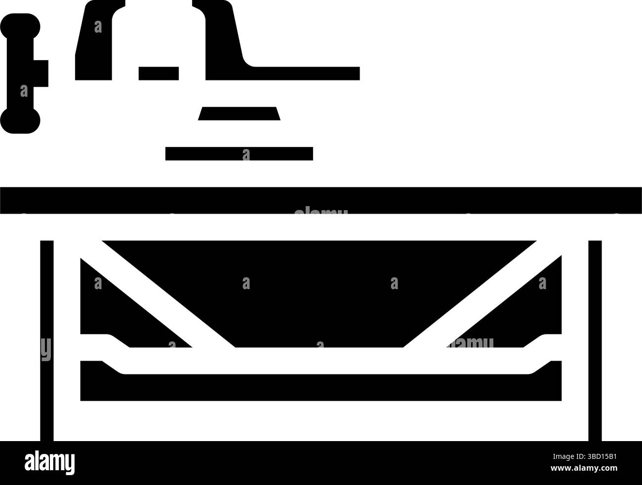 workbench vice clamp garage glyph icon vector illustration Stock Vector ...