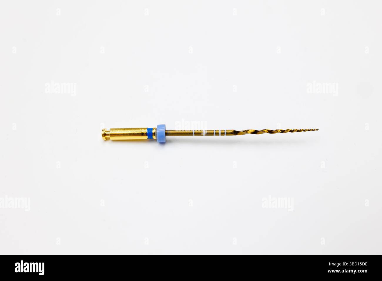 Protaper gold, Endodontic rotary file for root canal treatment, Close-up of a single gold ...