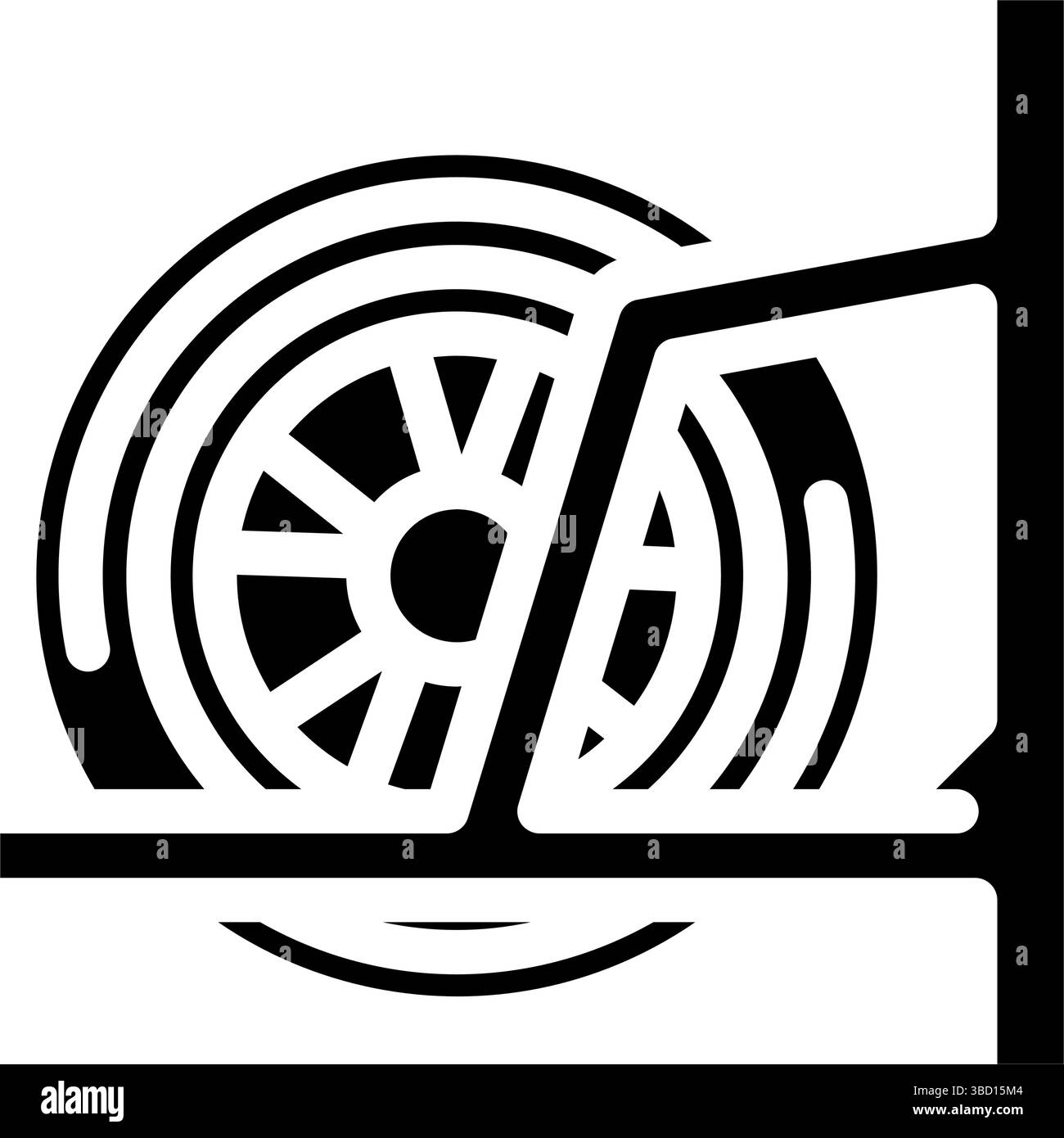 wall mounted tire rack garage glyph icon vector illustration Stock ...