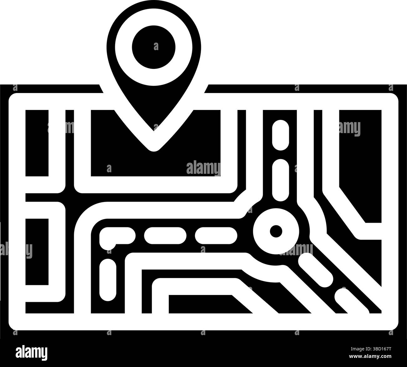 map directions information glyph icon vector illustration Stock Vector ...