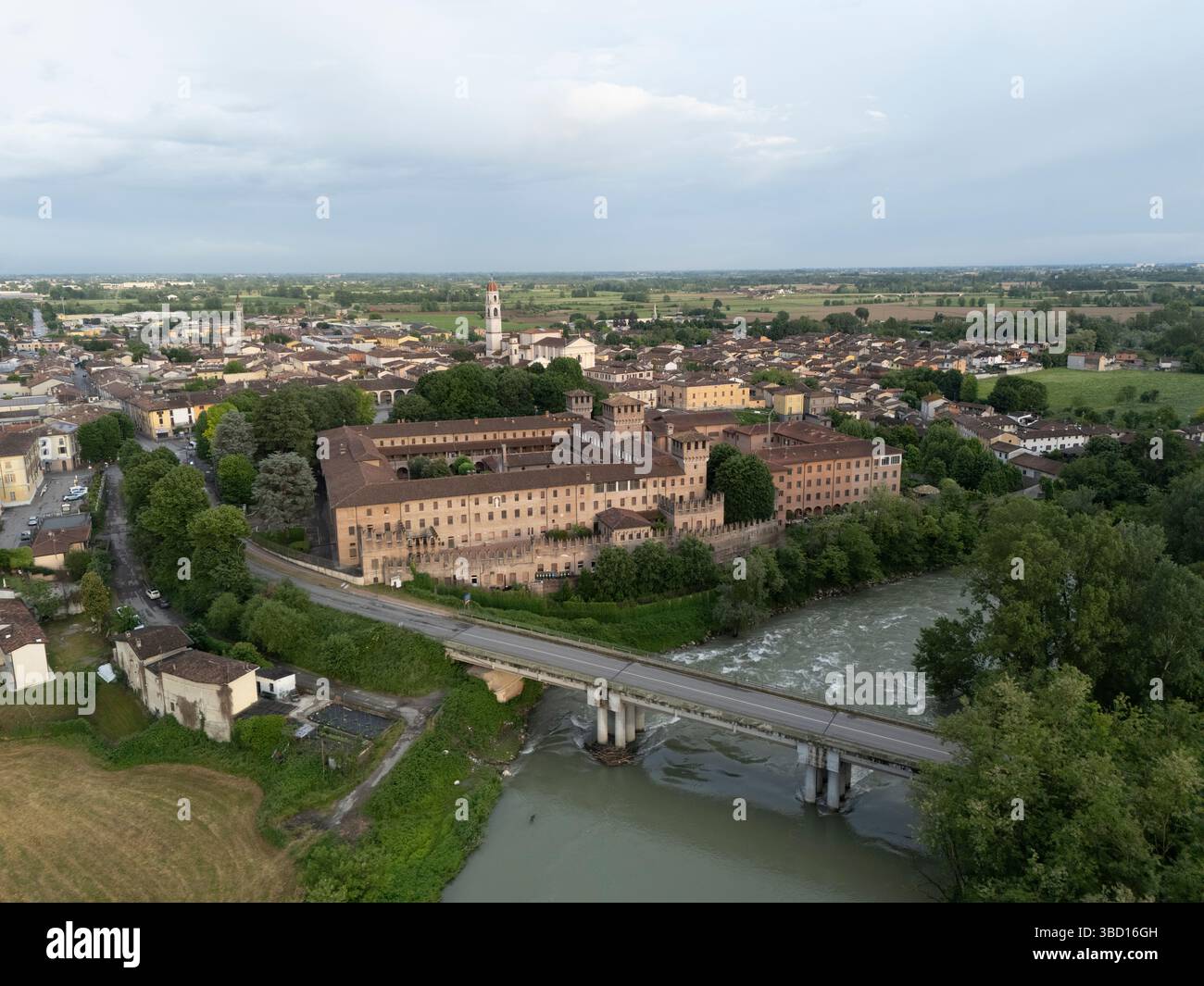 drone hovers above the crumbling stone walls of the 13th-century ...