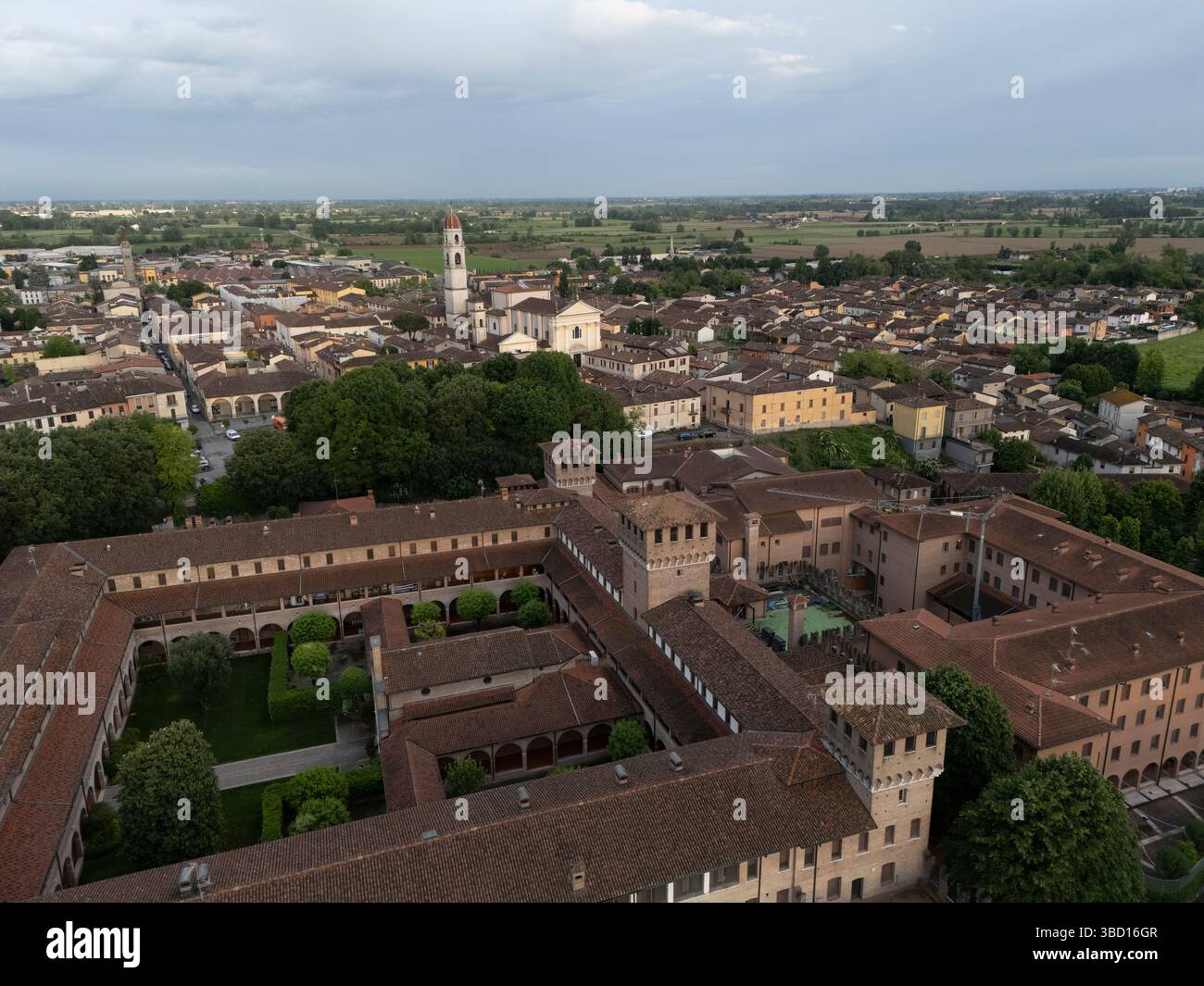 sweeping look north over terracotta roofs and shuttered windows of ...